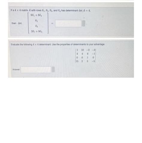 Solved If A Matrix A With Rows V V And V Has Chegg