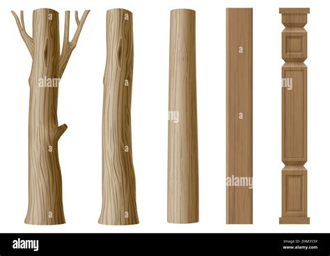 Oak Pillars Stock Vector Images Alamy