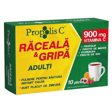 Propolis C Raceala Si Gripa Adulti 10 Plicuri Fiterman Ph Farmacia