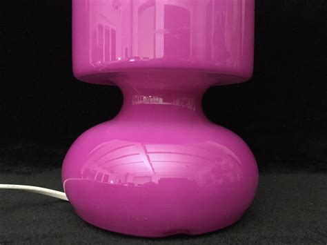 Vintage Ikea Lykta Lamp Retro Mushroom Table Lamp In Pink Hand Made