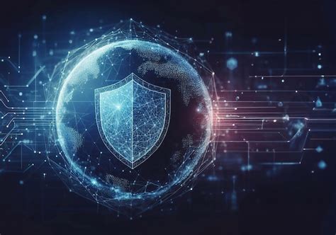 Premium Photo Internet Security System Concept Background Generative Ai