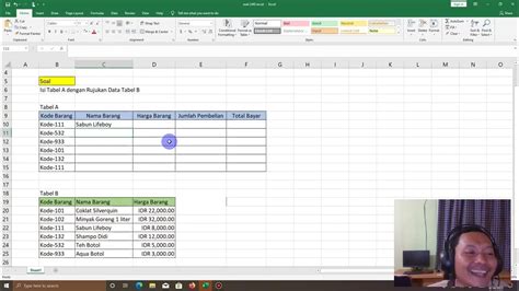 Pembelajaran Ms Excel Vlookup Youtube