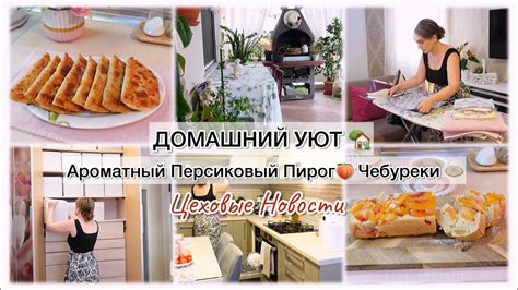 ДОМАШНИЙ УЮТ🏡 АРОМАТНЫЙ ПЕРСИКОВЫЙ ПИРОГ🍑 ЧЕБУРЕКИ🫓 ЦЕХОВЫЕ НОВОСТИ