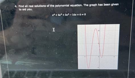 Solved 4 Find All Real Solutions Of The Polynomial Chegg Com