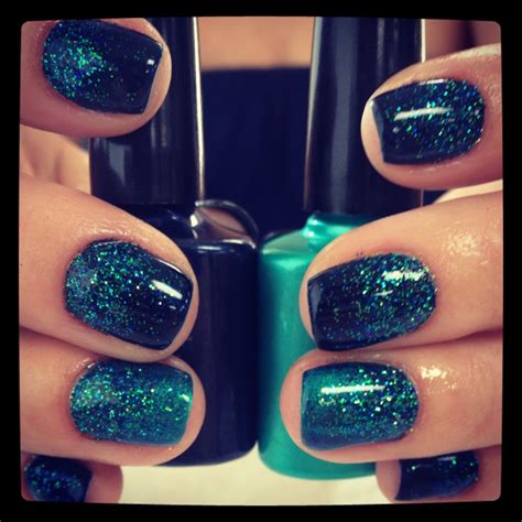 Dark Peacock Shellac Nails Nail Polish Shellac