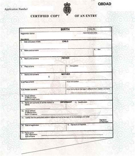 Certified Translation Of British Birth Certificate From English To