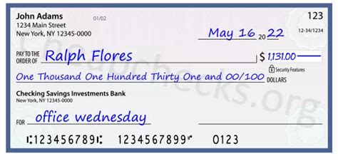 How To Write A Check For 1131 Dollars Cheap Checks