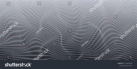 Vector Background Horizontal Distorted Lines Cyberpunk Stock Vector
