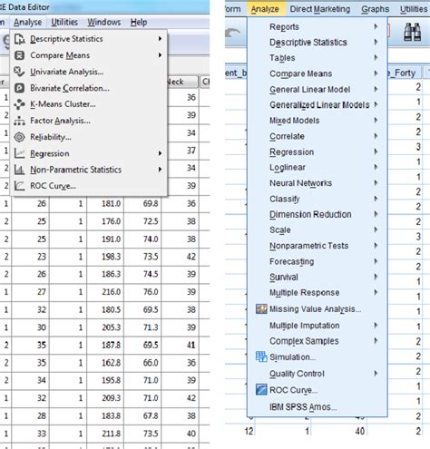10 Analyse Menus From Pspp Left And Spss Right Download
