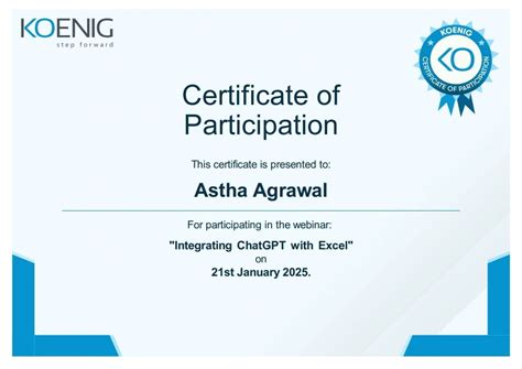 Astha Agrawal On Linkedin Ai Chatgpt Excel Koenigsolutions