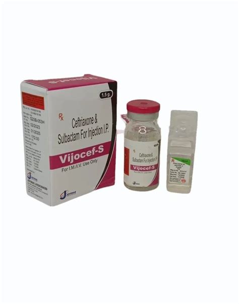 Ceftriaxone Sulbactam 1 5 Gm Injection At ₹ 170 Vial Ceftriaxone Sulbactam Injection In New
