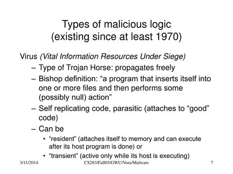 Ppt Malicious Logic Viruses Buffer Overflow Powerpoint
