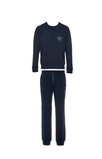 Emporio Armani костюм чоловічий домашній фліс террі розмір Xl колір темно синій 111943 2f573