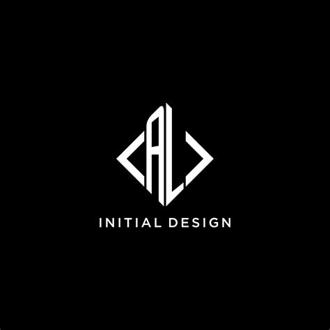 Al Initial Monogram With Rhombus Shape Logo Design 14458418 Vector Art At Vecteezy