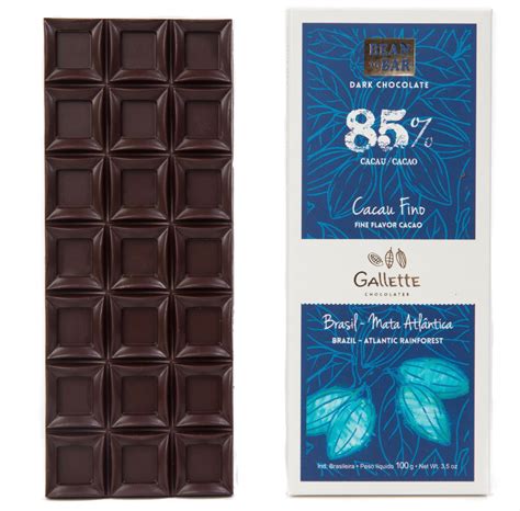 Barra De Chcolate Bean To Bar Feita Com 85 De Teor De Cacau Gallette Chocolates Por Um