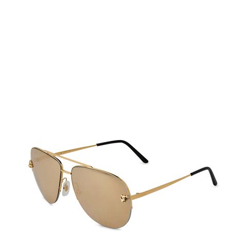 Cartier Gold Aviator Sunglasses Women Aviator Sunglasses Flannels