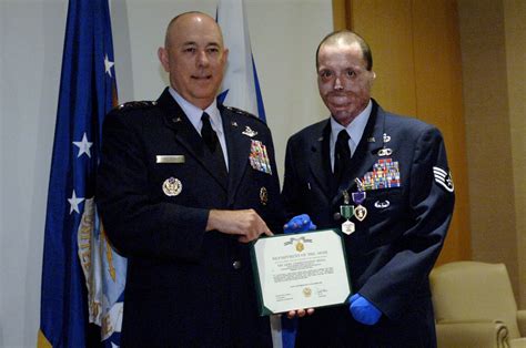 Chief Of Staff Presents Sergeant With Purple Heart Medal Air Force