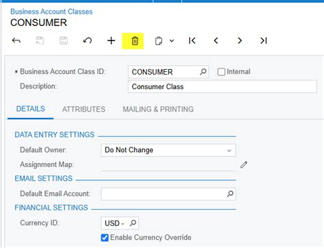 Delete Inactive Business Classes Community
