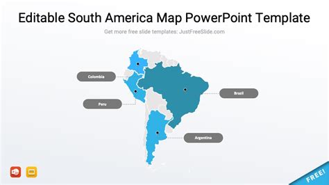 Free Editable South America Map Powerpoint Template Just Free Slide