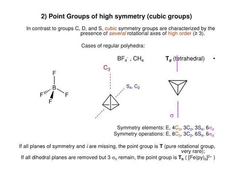 What Are The Symmetry Operations Of Tetrahedral Point Group