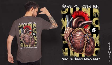 Punk Heart T Shirt Design Vector Download