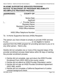 Form Soc2271 Download Fillable Pdf Or Fill Online In Home Supportive
