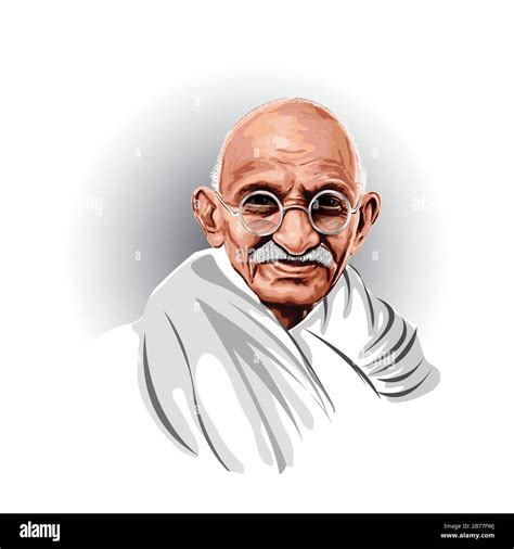 Vector Portrait Of Mahatma Gandhi Stock Vector Image And Art Alamy