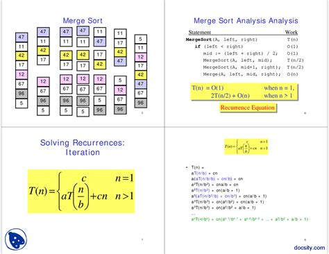 Merge Sort 2 Computer Programming For Aeronautical Engineering And
