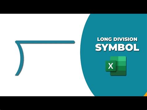 Insert A Division Symbol In Excel Microsoft Excel Tips