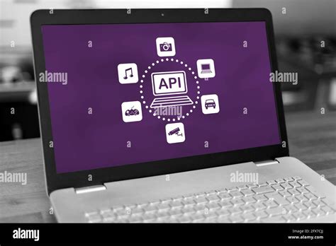 Laptop Screen With Api Concept Stock Photo Alamy