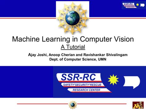 Machine Learning In Computer Vision Tutorial