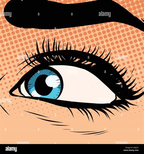 Close Up Left Eye Stock Vector Images Alamy
