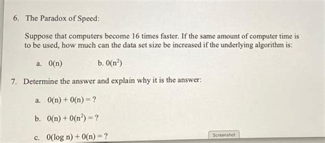 Solved The Paradox Of Speed Suppose That Computers Chegg Com
