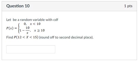 Solved Let Be A Random Variable With Cdf Chegg