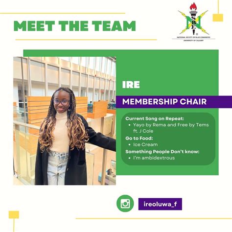 Meet The Nsbe Executive Team Our Membership Team Ireoluwa Fagbuyi Our