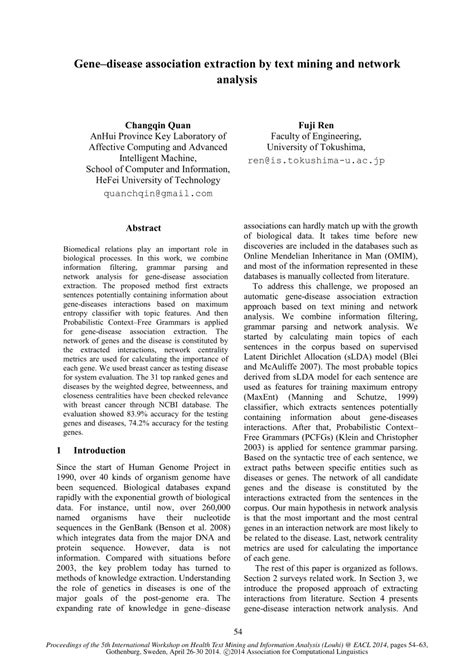 pdf gene disease association extraction by text mining and network
