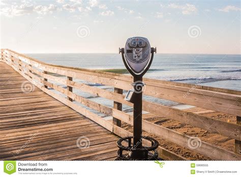 Бинокли пристани рыбной ловли Virginia Beach Sightseeing Стоковое