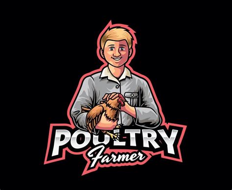 Premium Vector Poultry Farm Mascot Logo Design