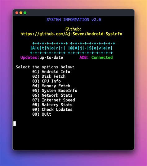 [oc] sysinfo a tool efficiently displays android system details on