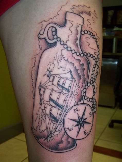 Broken Compass Tattoo