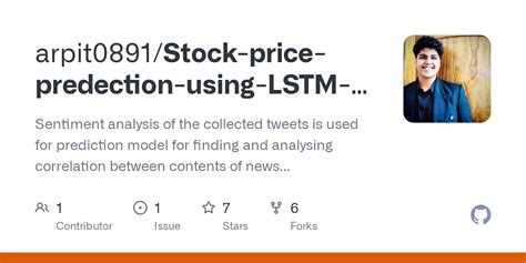 github arpit0891 stock price predection using lstm and sentiment
