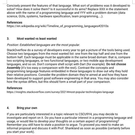 Assignment Programming Languages Report Plus Peer