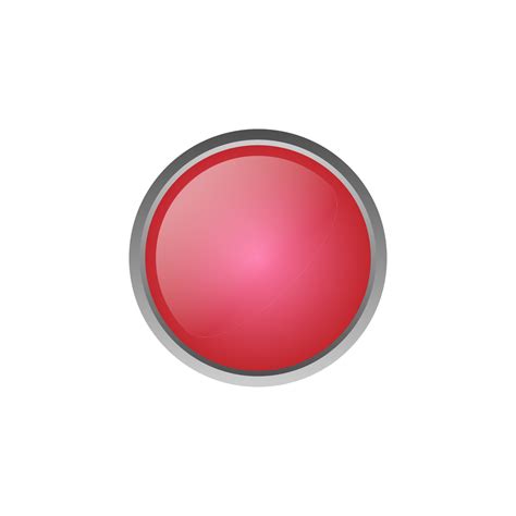 Red Glossy 3d Vector Button Isolated Perfect For Any Purposes