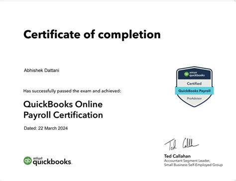 Quickbookspayroll Certified Careermilestone Teamsuccess Abhishek