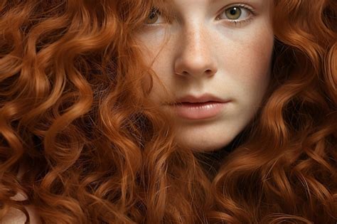 Premium Ai Image Closeup Of Curly Red Or Ginger Hair Ai