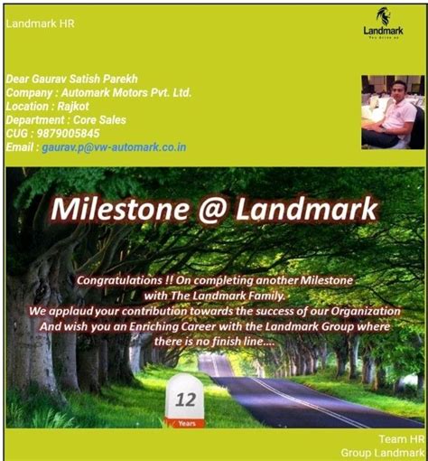 Gaurav Parekh On Linkedin Celebrating Milestone Of 12 Years With Group Landmark Volkswagen