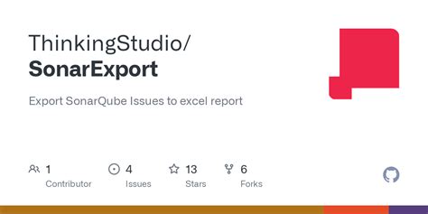 Github Thinkingstudio Sonarexport Export Sonarqube Issues To Excel