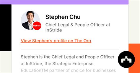 Stephen Chu Chief Legal And People Officer At Instride The Org