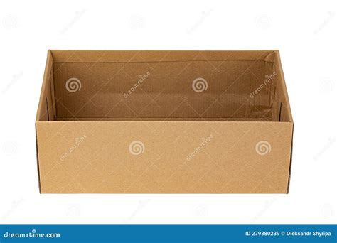 Cardboard Box Without Lid Isolated On A White Background Stock Image