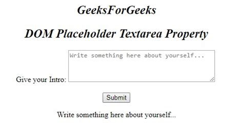 Html Textarea Placeholder用法及代码示例 纯净天空